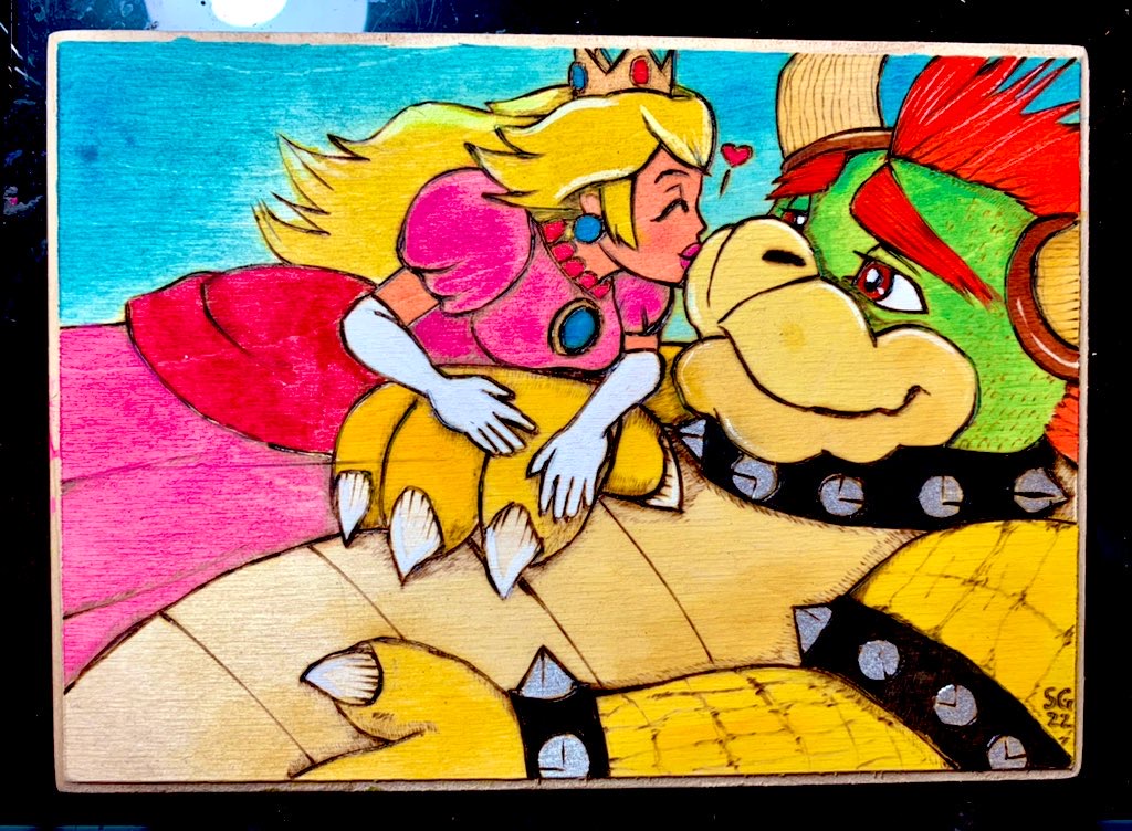 Bowser And Peach By Toadstoolartistry On Deviantart