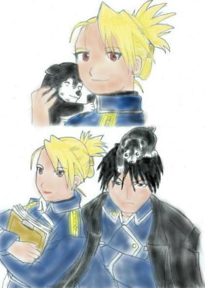 Riza X Roy with Black Hayate by Starnie on DeviantArt