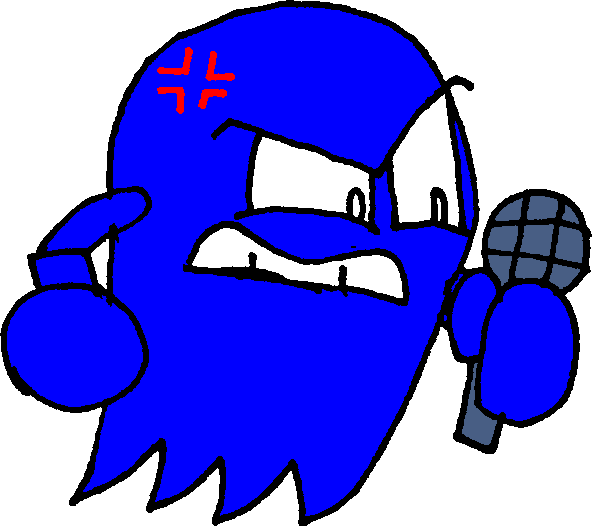Blinky Fnf Vs Pac Man Blue Ghost By Toontrev On Deviantart