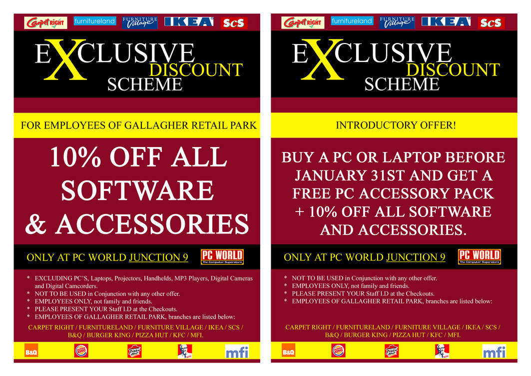 Gallagher Retail Park Flyers by JF-SPLIT-PERSONALITY on DeviantArt