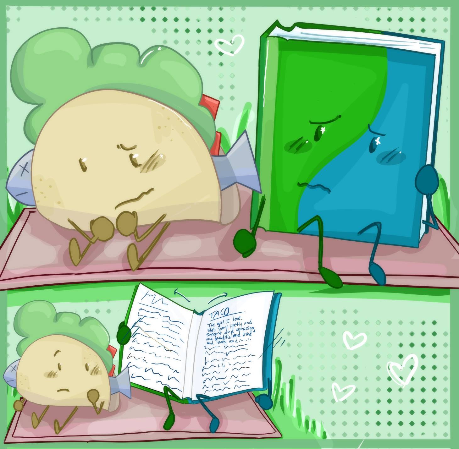 Taco X Book Bfdi By Sobbingosc On Deviantart