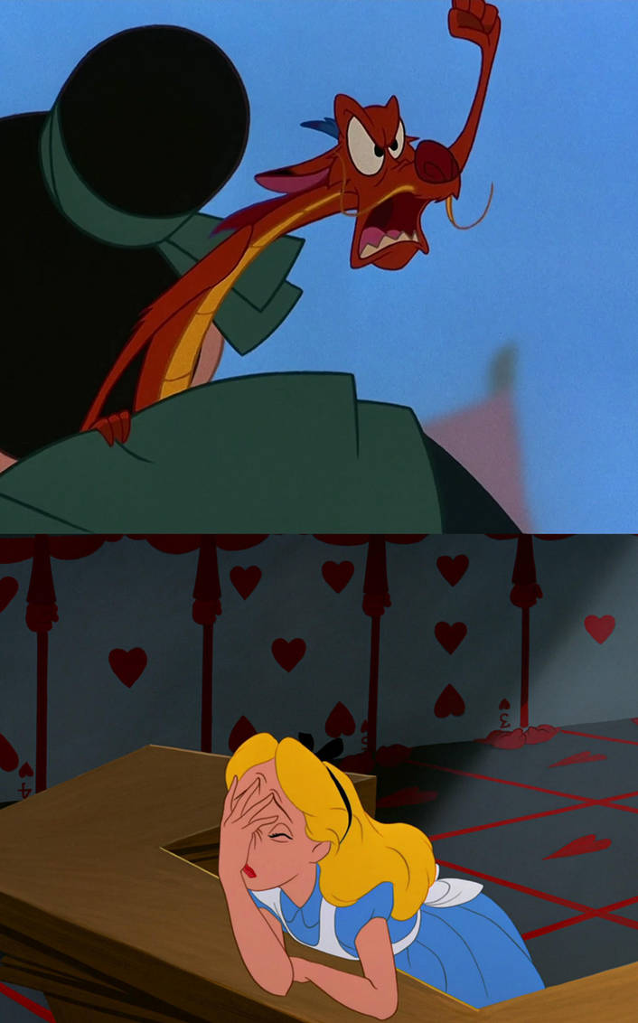 Alice facepalms at Mushu by KikiBelliBoo on DeviantArt Alice facepalms at Mushu by KikiBelliBoo on DeviantArt