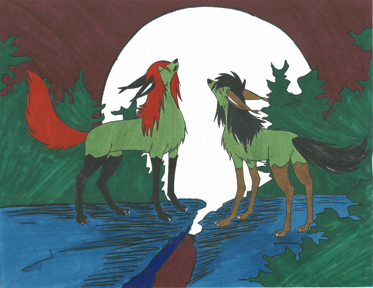 San And Kohaku Cursed Forms By Inkiebubbbles On Deviantart