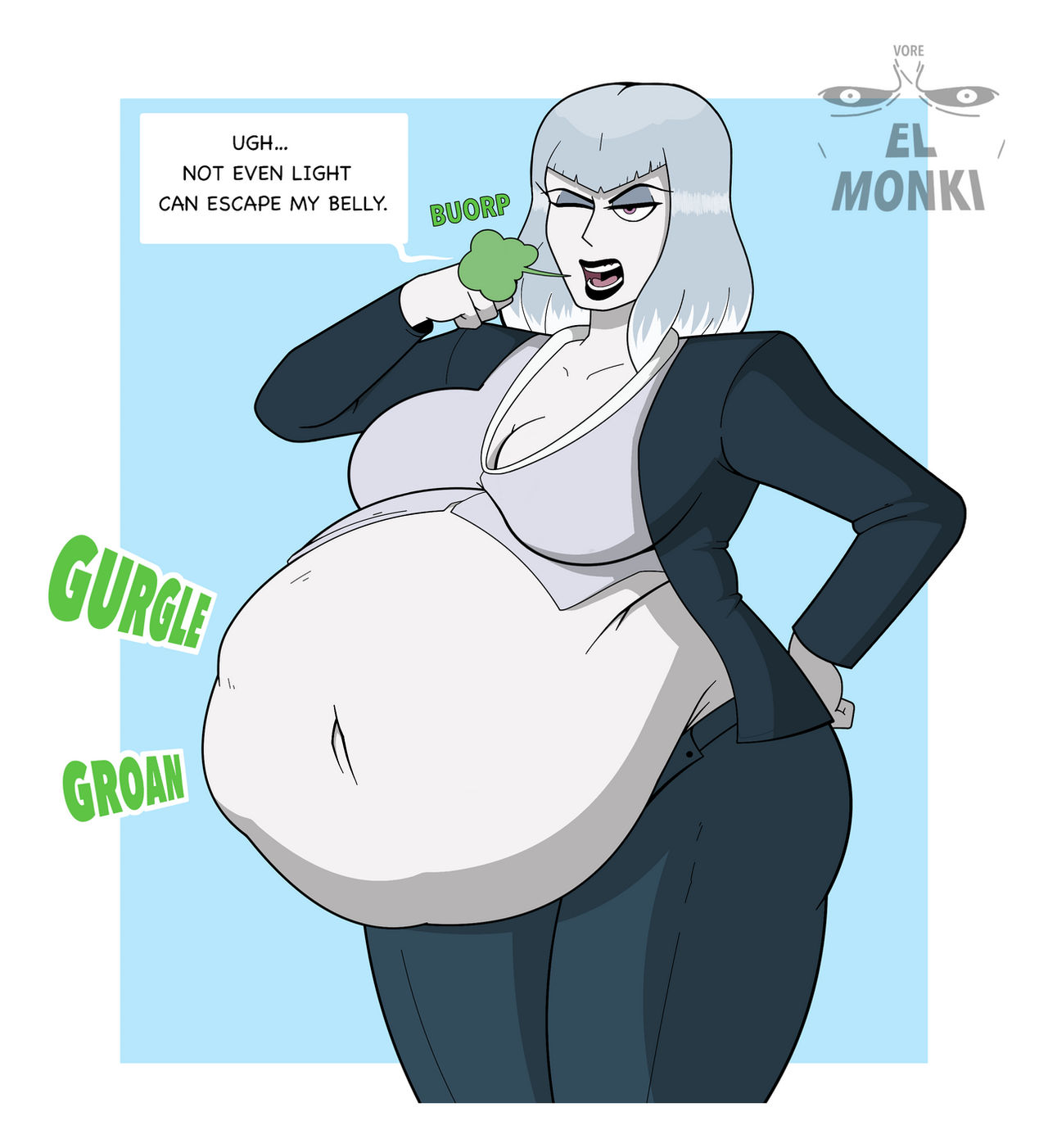 Jain And Her Gassy Meal Vore By Elmonki On Deviantart