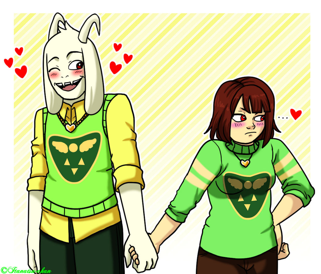 Asriel And Chara On Asriel X Chara Deviantart