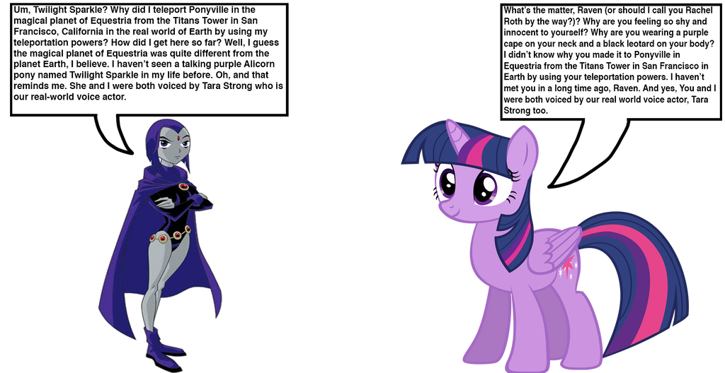 Twilight Sparkle Meets Raven By Mrtoonlover83 On Deviantart