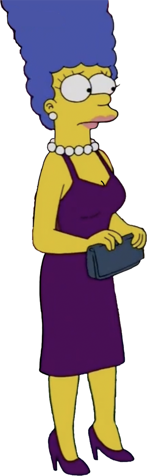 Marge Simpson Wearing Her Purple Dress Vector By Homersimpson1983 On