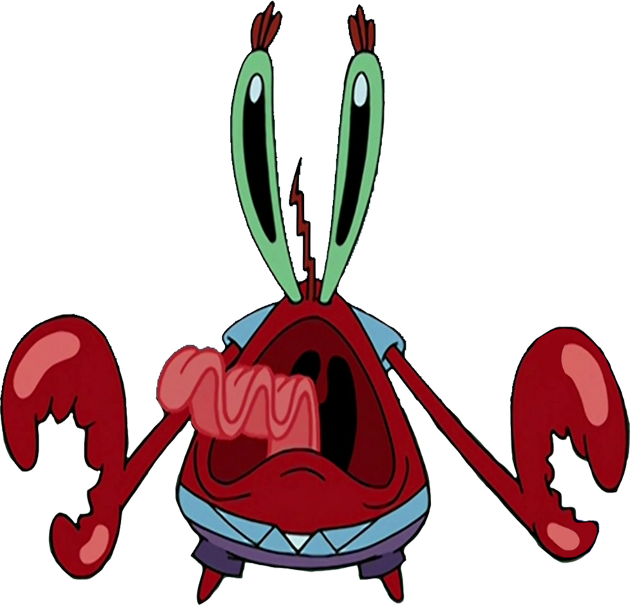 Mr Krabs Screaming Very Comically Vector By Homersimpson1983 On Deviantart