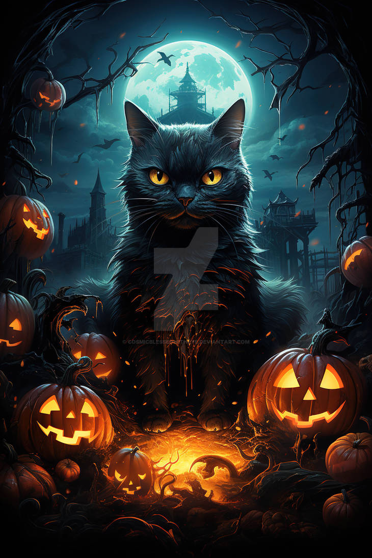 Black Magic Halloween Cat 4k Wallpaper By Cosmicblessedwitheye On Deviantart