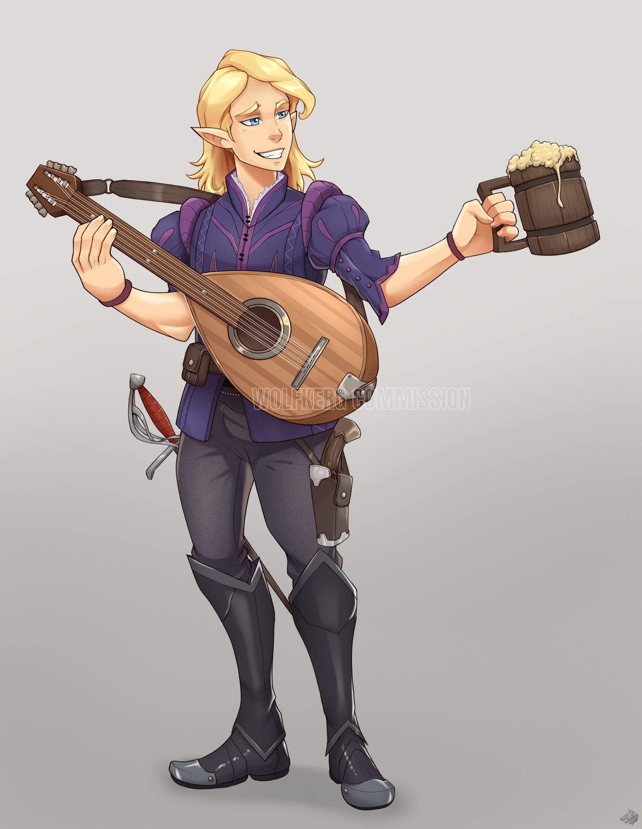 Bard Half Elf By Lwolfkerg On Deviantart