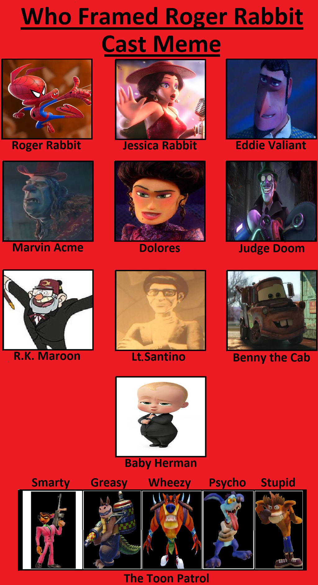 Who Framed Roger Rabbit Recast Meme By Cindyter On Deviantart