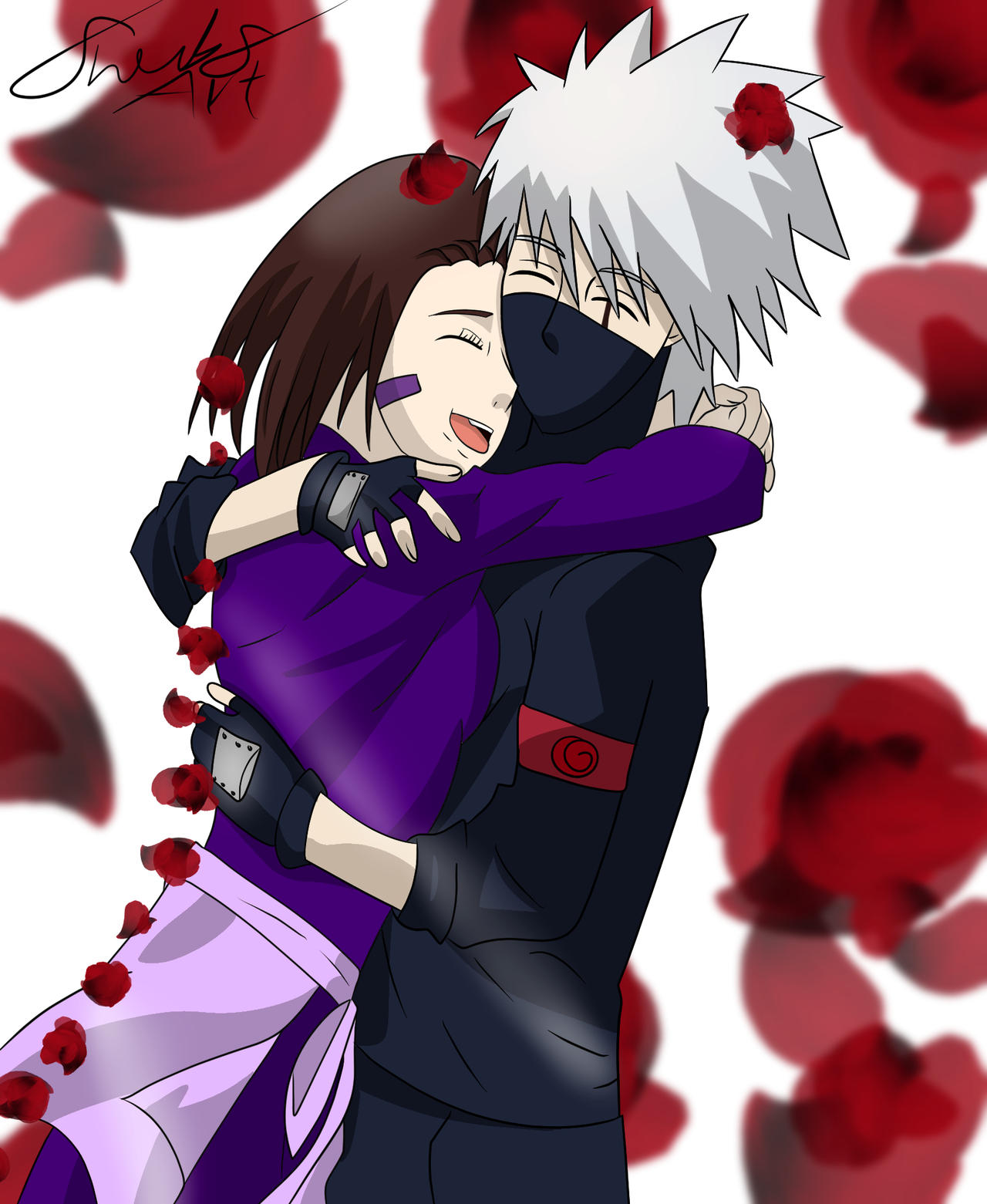 Kakashi And Rin By Sheebsart On Deviantart