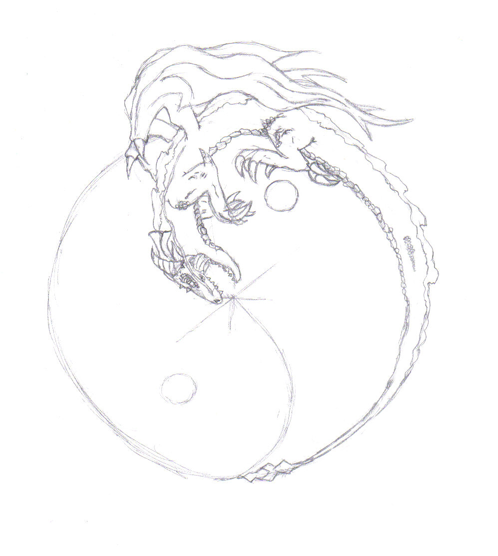 Ying Yang Dragon Wip Edit 1 By Cartooncomedy On Deviantart