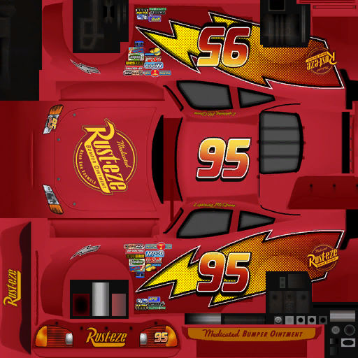 Lightning Mcqueen Body Textures Cars 1 Wii By Kylewithem On Deviantart