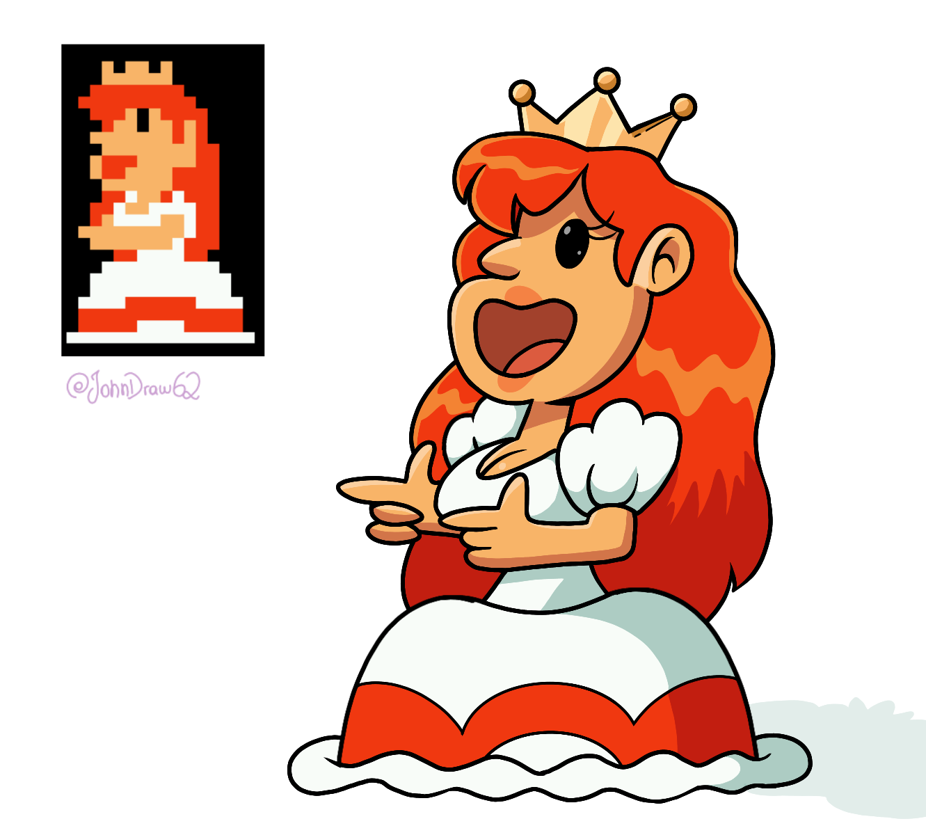 Sprite Redraw Princess Peach By Johndraw54 On Deviantart