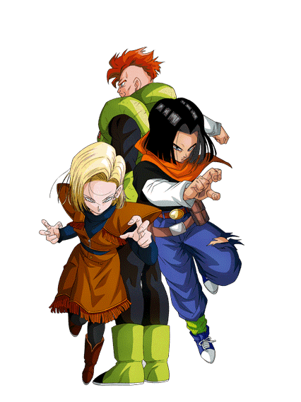 Android 16 17 And 18 Dokkan Battle Render 2 By Princeofdbzgames On