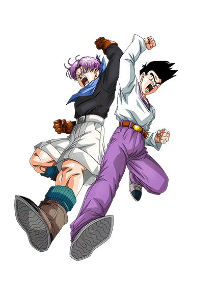 Gt Trunks And Gt Teen Goten Dokkan Battle Render By Princeofdbzgames On