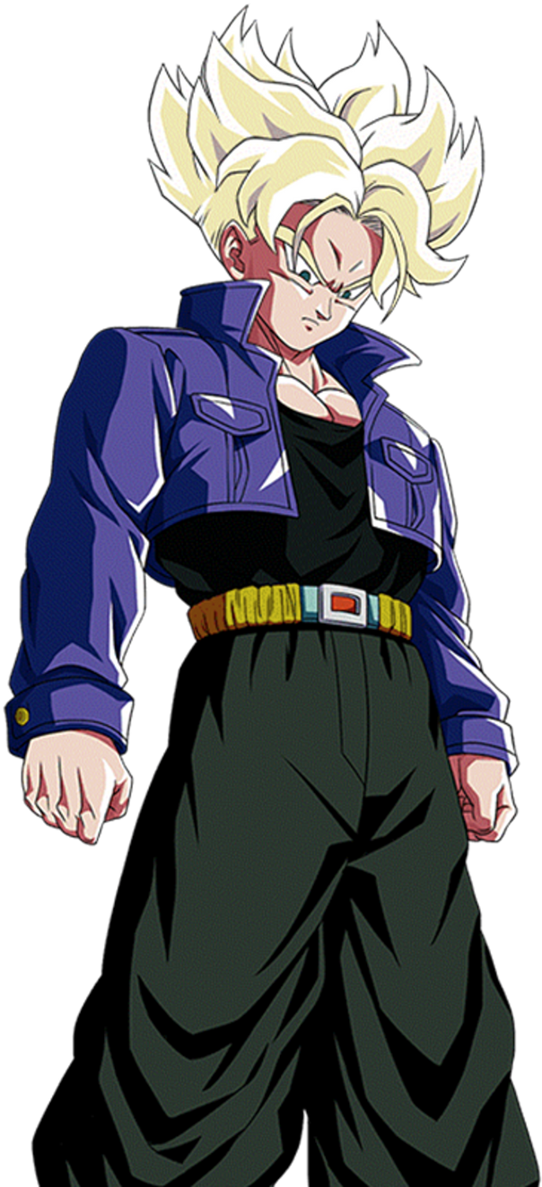 Super Saiyan Future Trunks Dokkan Battle Render By Princeofdbzgames On