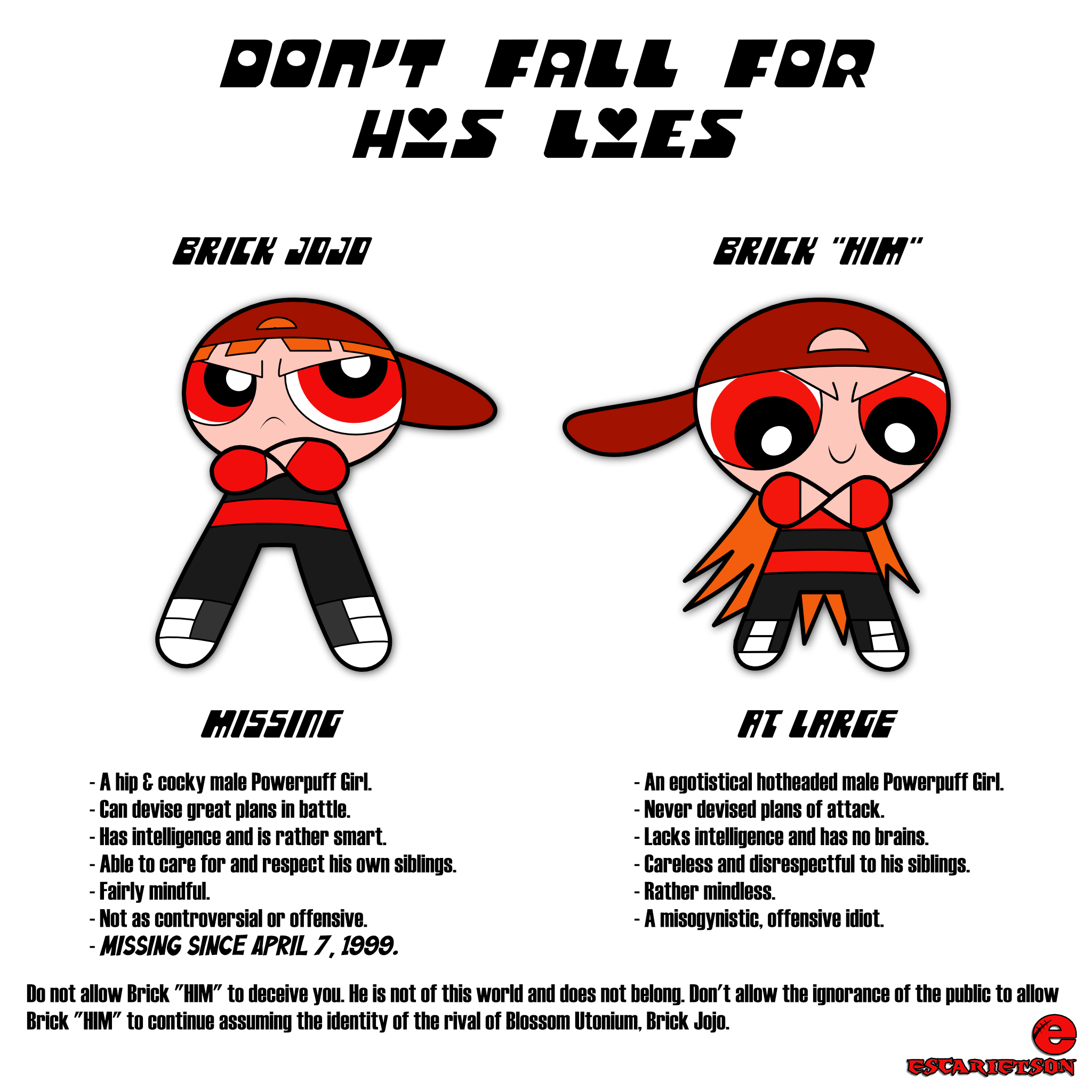 Don't Fall For His Lies (RRB Brick) by Escarietson on DeviantArt Don't Fall For His Lies (RRB Brick) by Escarietson on DeviantArt