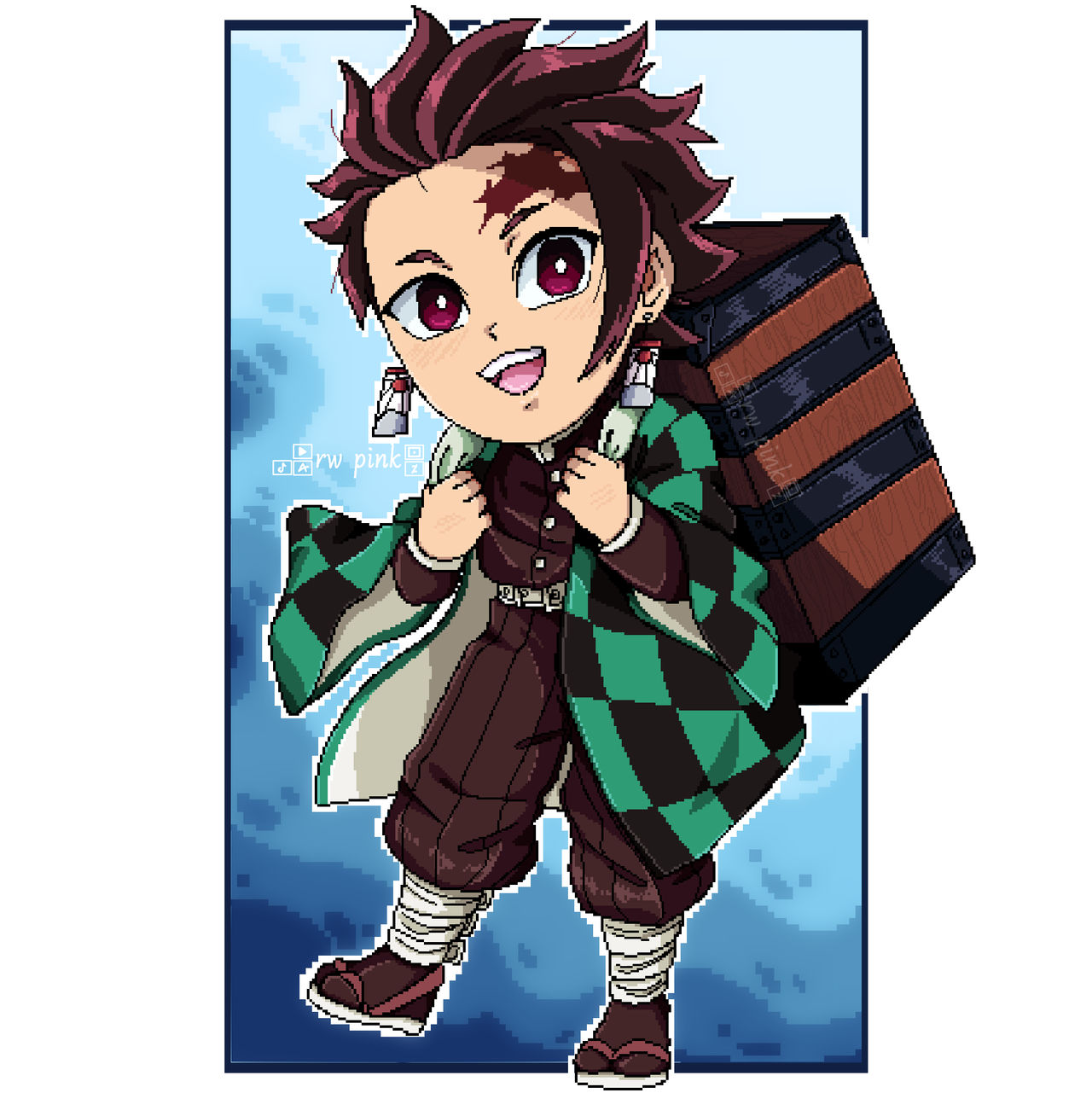 Tiny Tanjiro Pixel Art By Tsubakiuchiha99 On Deviantart