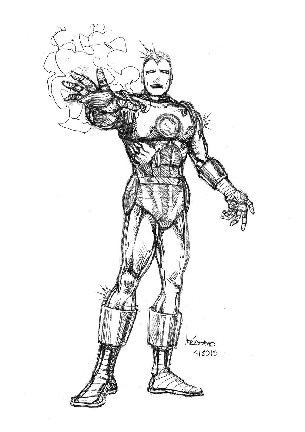 Classic Iron Man Sketch By Verissimosousa On Deviantart