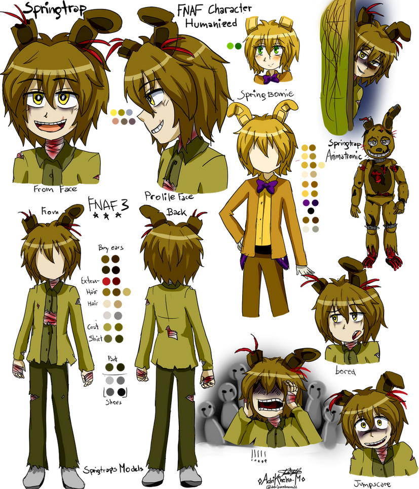 Springtrap Fnaf 3 Humanized By Adrikoneko By Adrikoneko Mizuiro On