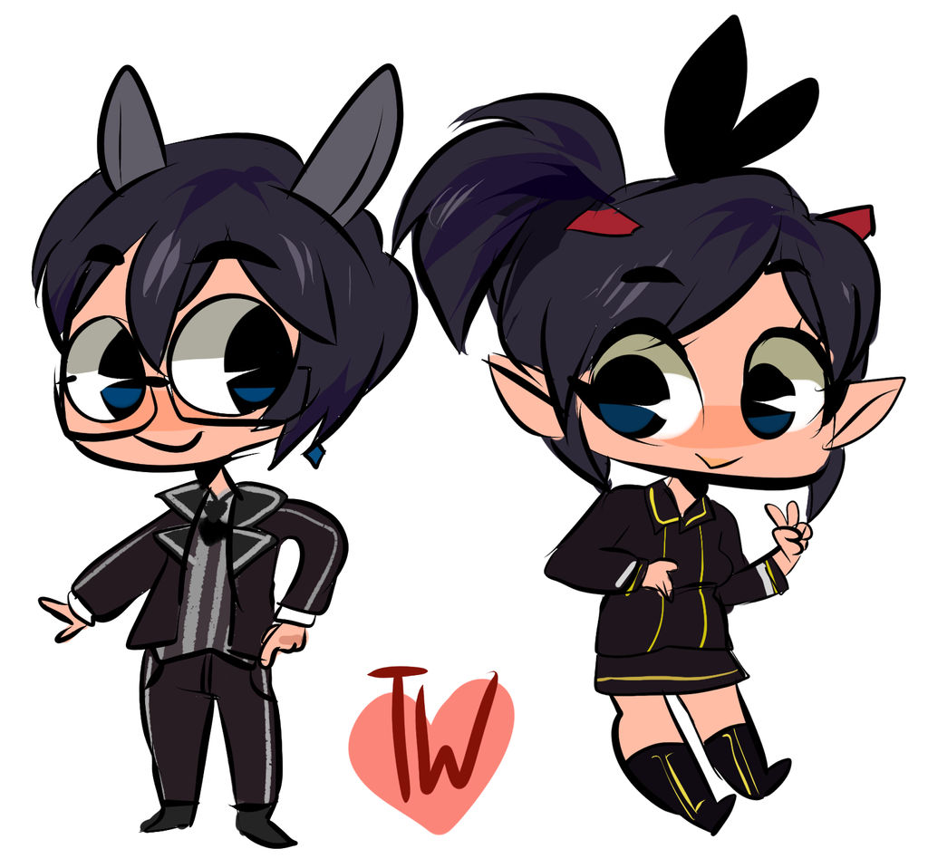 Chibi Duo Bunny Fun Comm By Temporarywizard On Deviantart