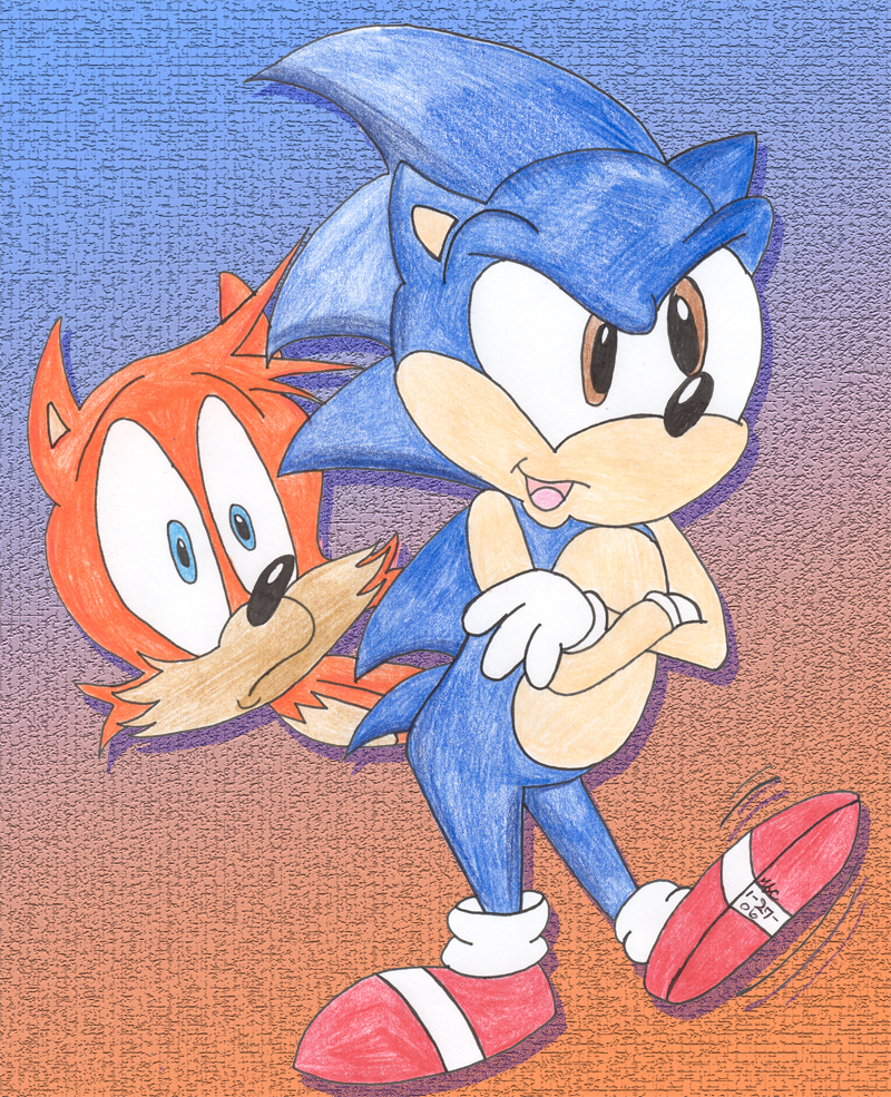 AoSth-Sonic and Tails pose by spongefox on DeviantArt