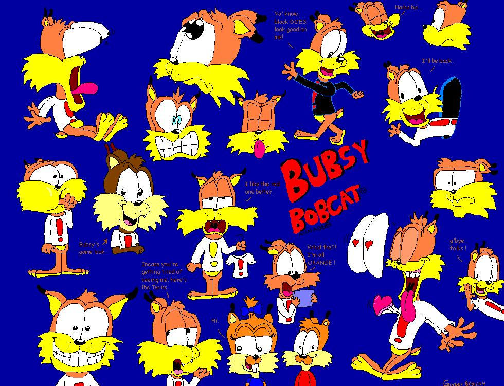 The many moods of Bubsy by spongefox on DeviantArt