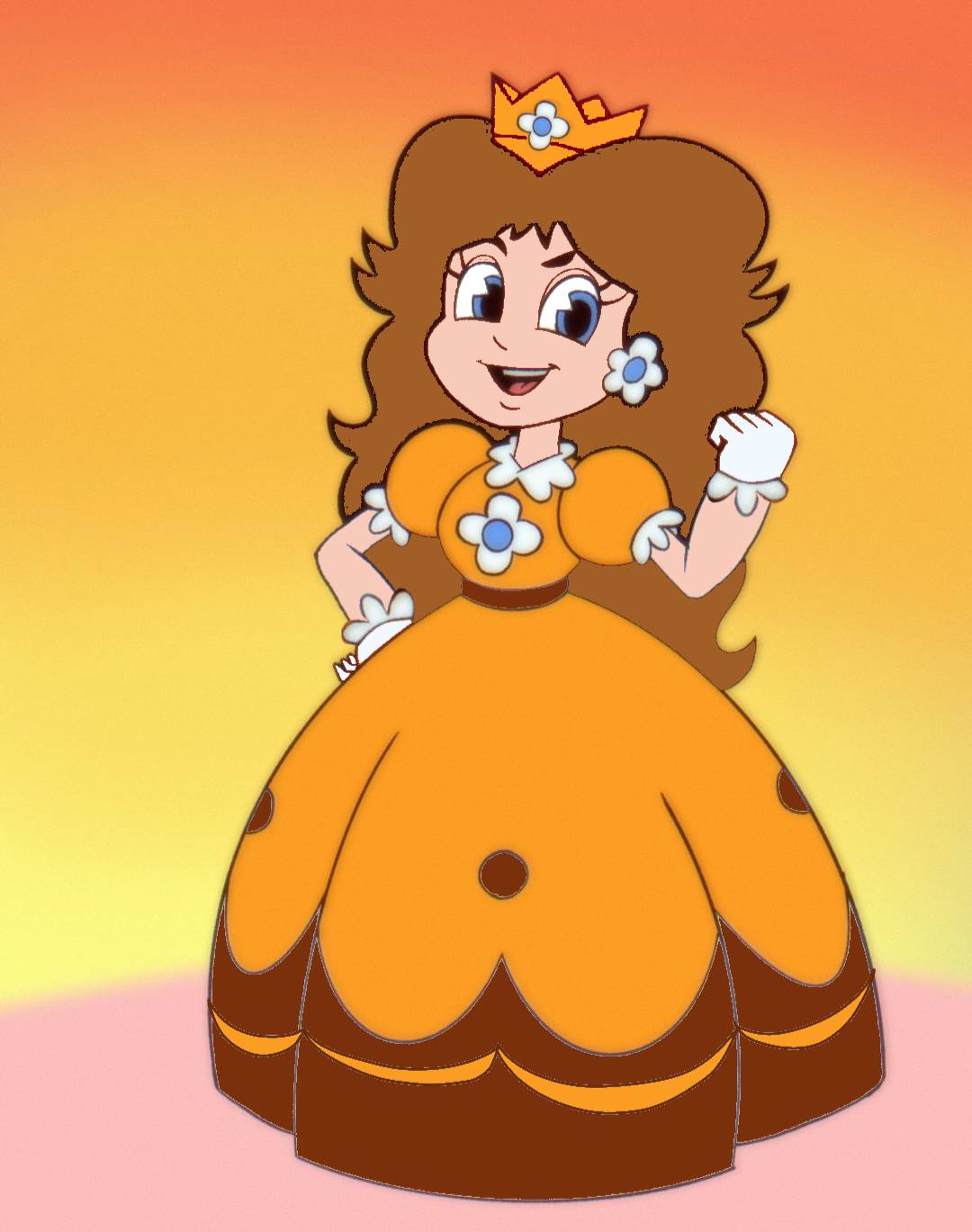 Princess Daisy In Tsmbss Modern Style By Uptendoofficial On Deviantart