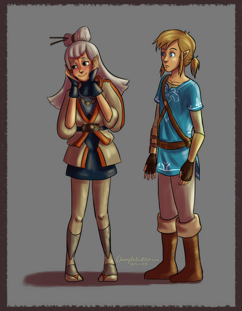 Zelda Botw Paya And Link By Cherryisland On Deviantart