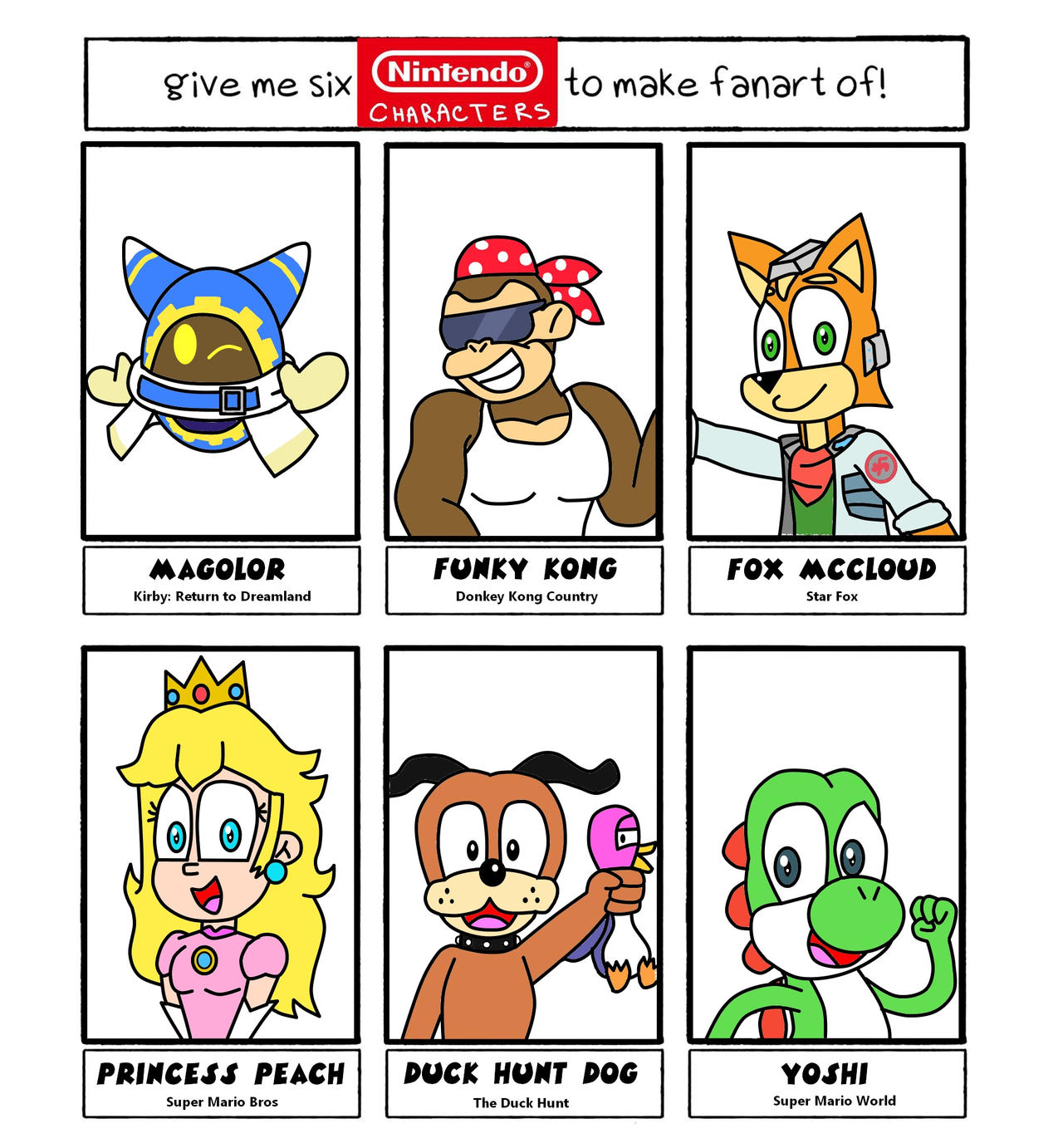 Six Nintendo Fanarts Collection By Tvideshow On Deviantart