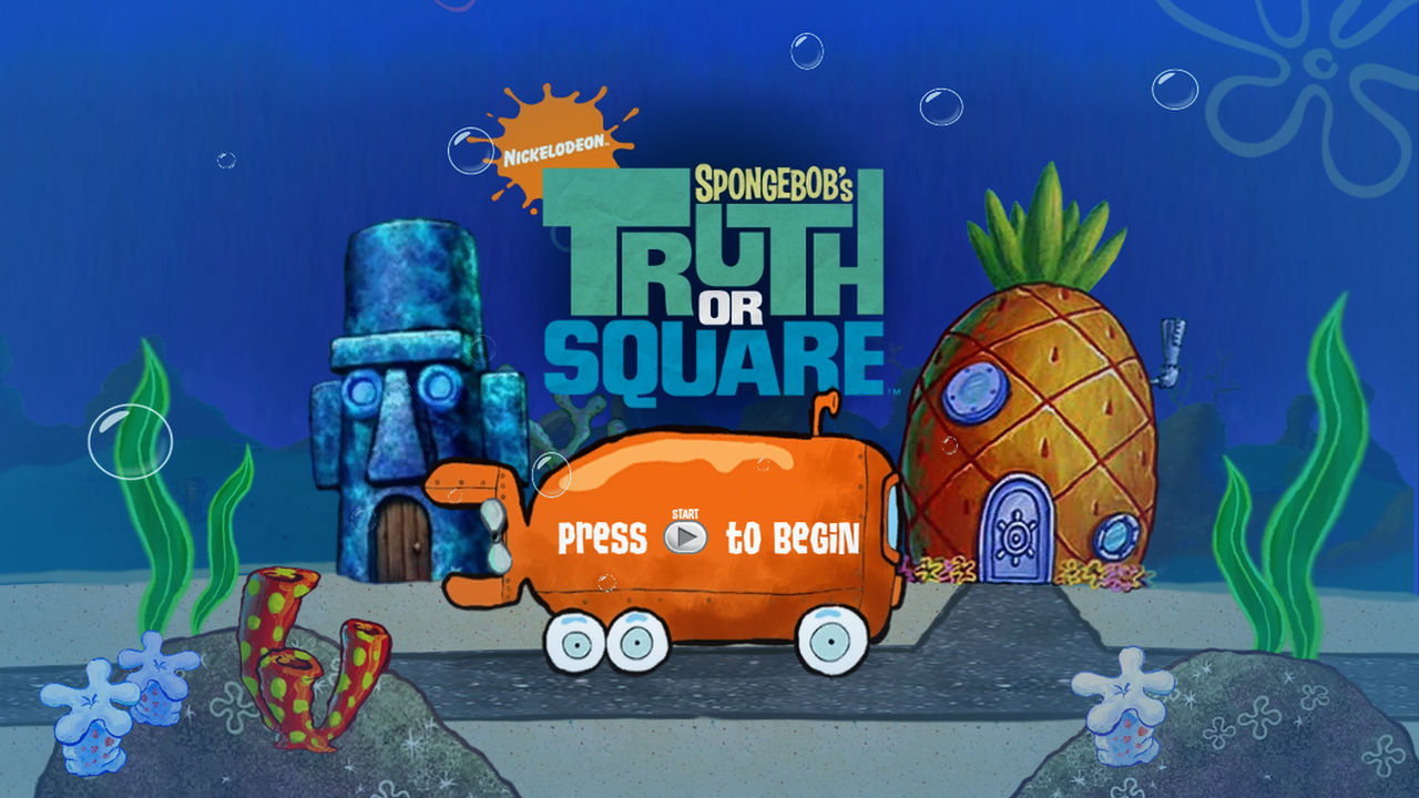 Spongebobs Truth Or Square Title Screen By Nursevictoriaftw On Deviantart