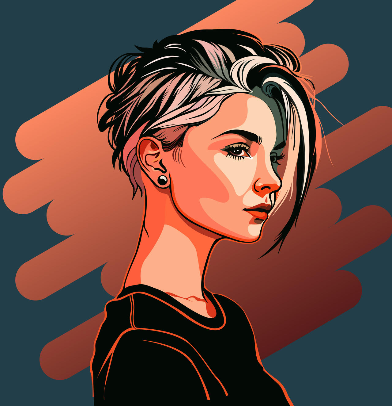 girl portrait vectoriel (vector art , illustrator) by frostmoon93 on ... girl portrait vectoriel (vector art , illustrator) by frostmoon93 on ...