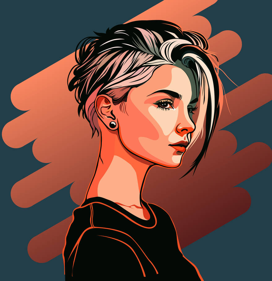 girl portrait vectoriel (vector art , illustrator) by frostmoon93 on ... girl portrait vectoriel (vector art , illustrator) by frostmoon93 on ...