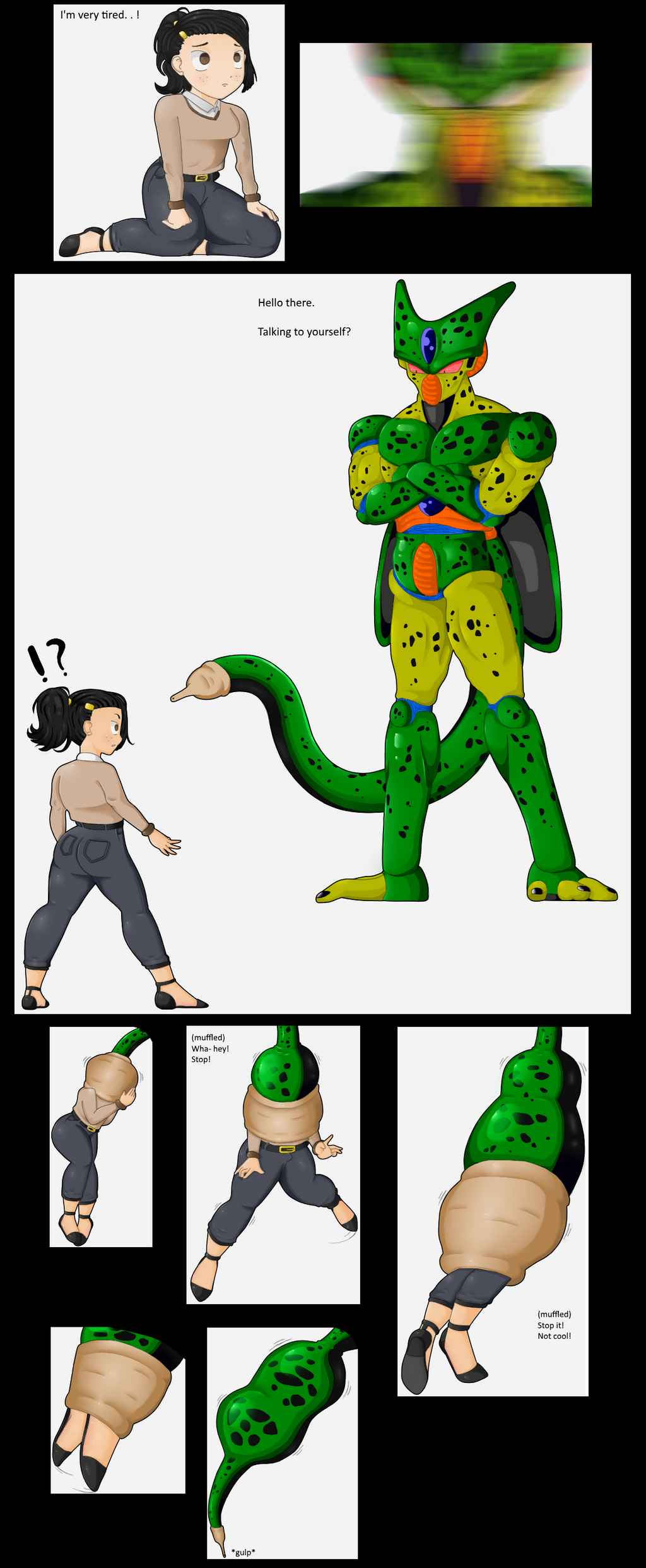 Cell Absorbs Girl 3 By Vorelait On Deviantart