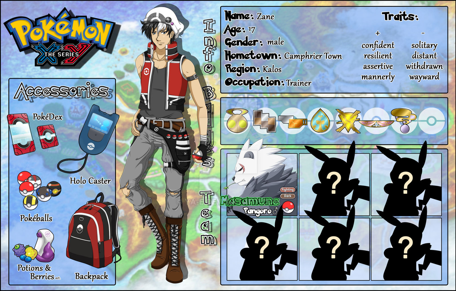Pokemon OC SHEET: Zane by Ya-e on DeviantArt Pokemon OC SHEET: Zane by Ya-e on DeviantArt