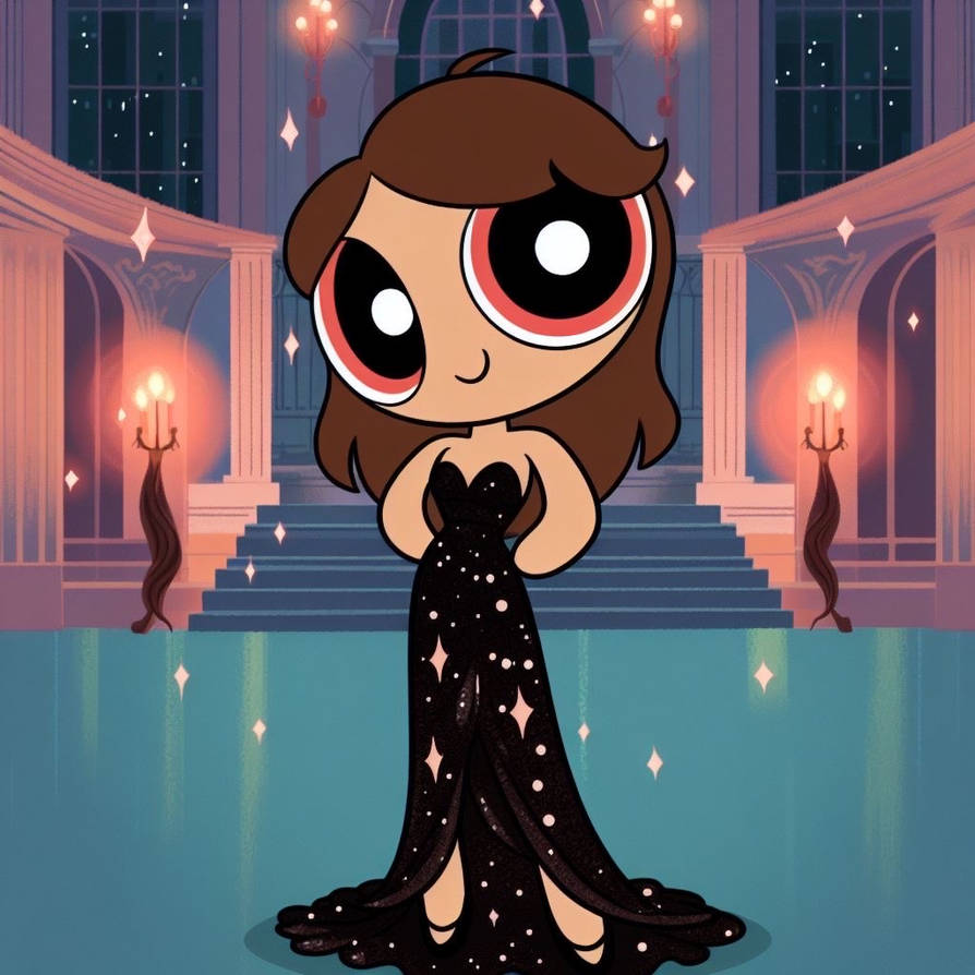Buttercup Babe In A Black Sequin Dress 4 By Crawfordjenny On Deviantart