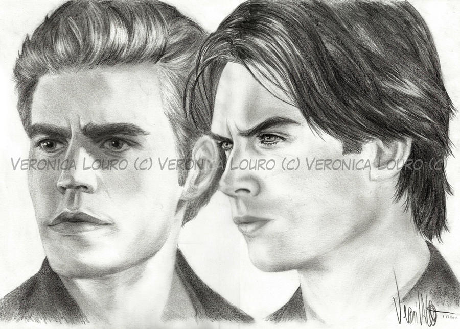 Stefan And Damon By Verkoka On Deviantart