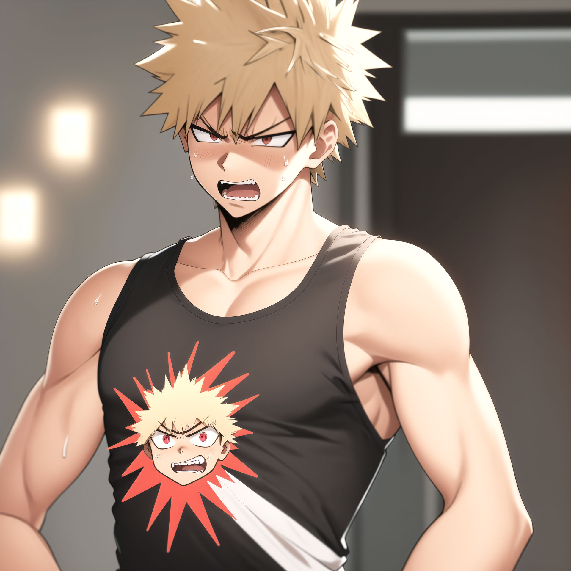 Flustered Bakugou Ai Generated By Umunchkin On Deviantart