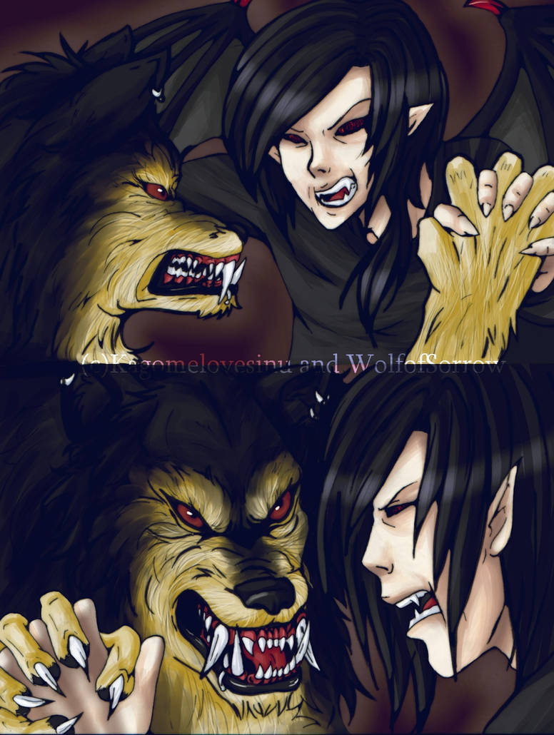 The Vampire And The Werewolf By Kagomelovesinu On Deviantart