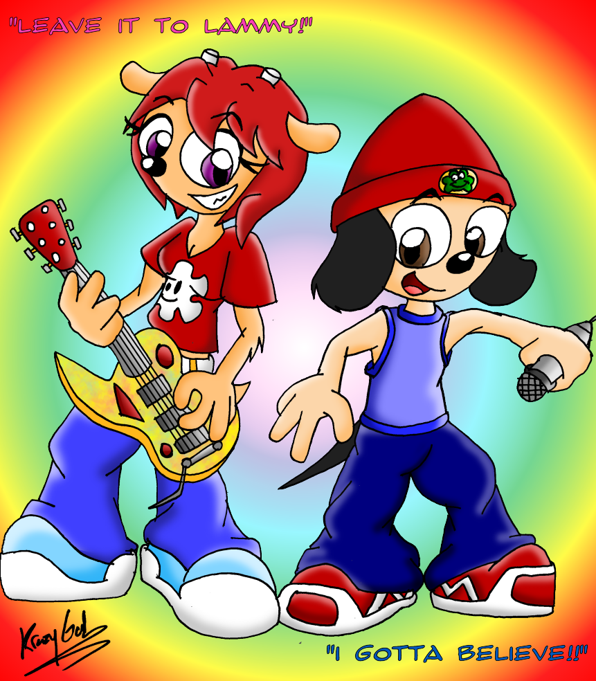 Lammy and Parappa by KrazyGal on DeviantArt