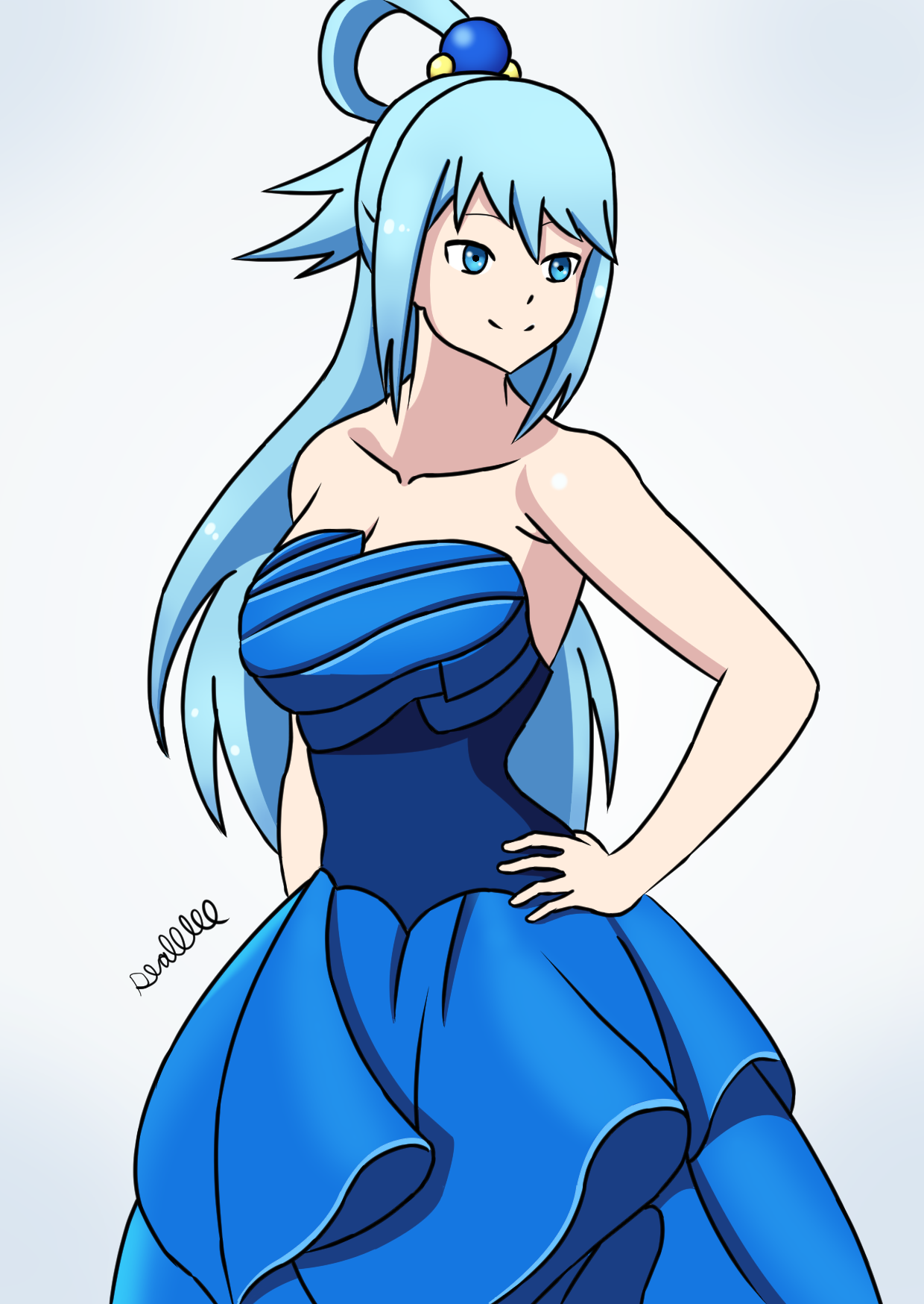 Aqua In A Fancy Dress By Sealllll On Deviantart