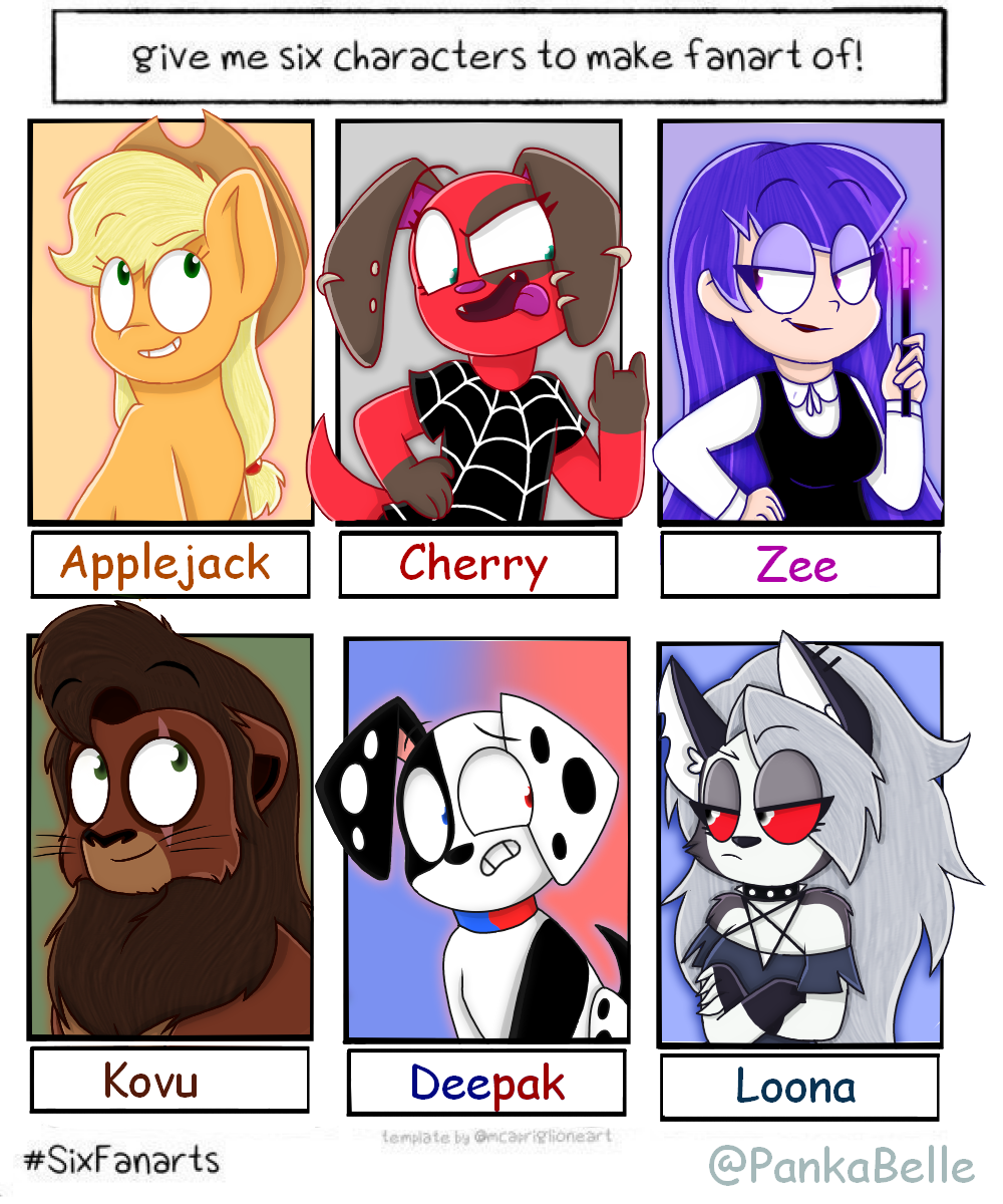 Six Fanart Challenge By Pawkatoon On Deviantart