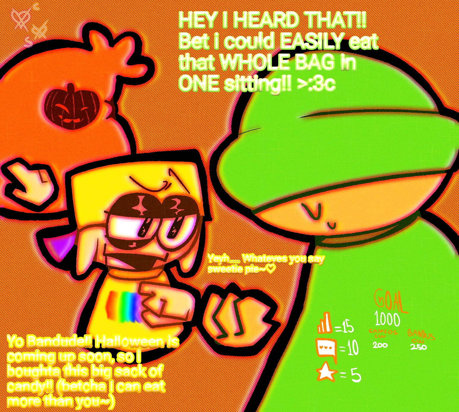 Bandu N Cameos Trick Or Treat Drive 1 By Cheezsticcdrawz On Deviantart