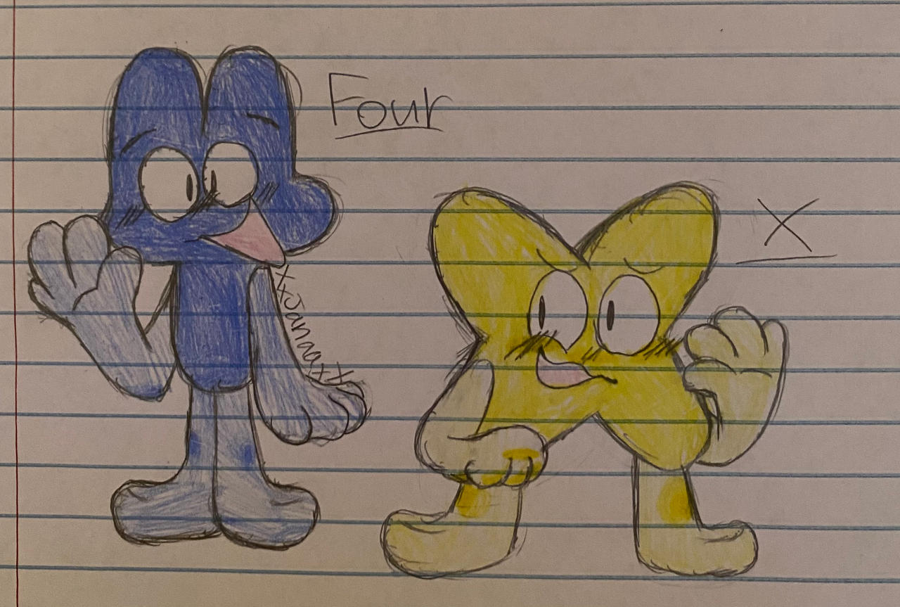 4 And X Bfb Fan Art By Xxjanaaxx On Deviantart