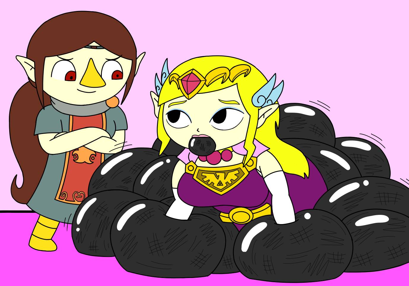Medli And Zelda Blobs By Blueberryshikua On Deviantart