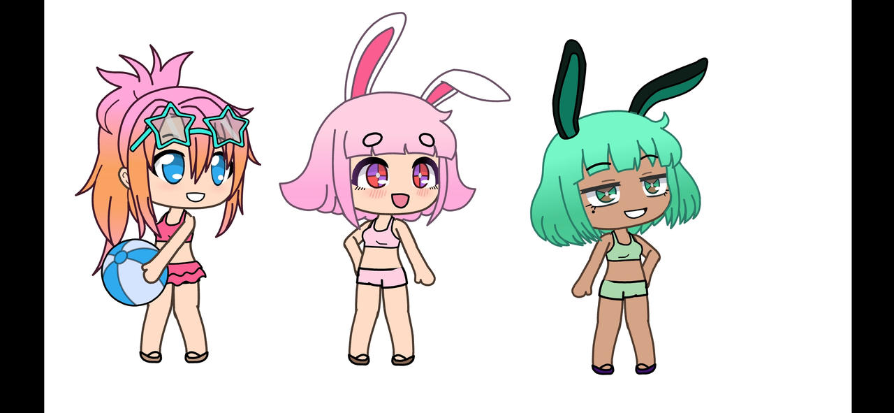Gacha Triple Bikini Behind The Scene By Raphaelmzf On Deviantart