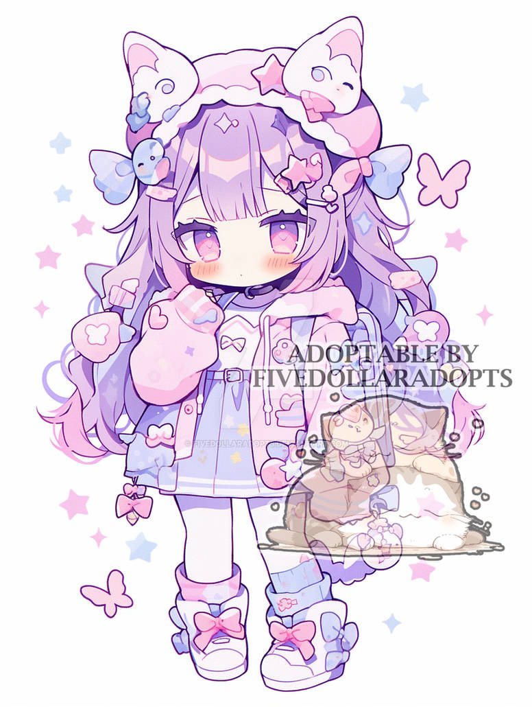 Open Chibi Girl Adoptable 016 By Fivedollaradopts On Deviantart
