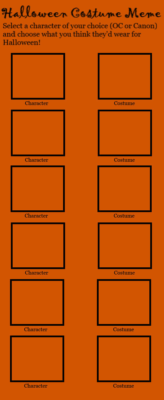 Halloween Costume Meme Updated By Topcatmeeces97 On Deviantart